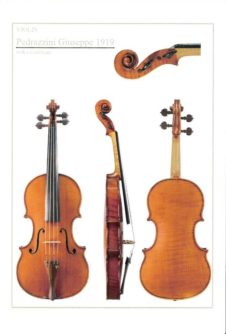 ポストカード Violin【Pedrazzini Giuseppe 1919】 - I Love ポストカード Violin【Pedrazzini Giuseppe 1919】 - I Love