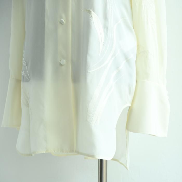 Mame Kurogouchi マメ クロゴウチ Silk Cupra Floral Embroidery Mame Kurogouchi マメ クロゴウチ Silk Cupra Floral Embroidery